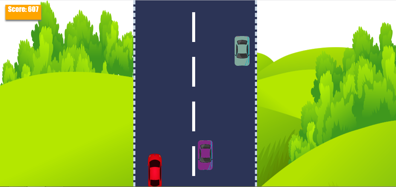 Road Rush Game in JavaScript Free Source Code | SourceCodester